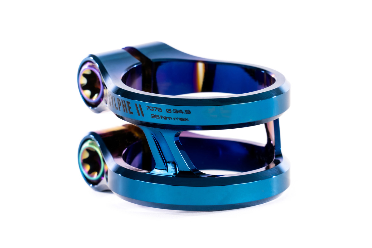 Clamp Ethic DTC Sylphe V2 Chrome Blue Diameter 34.9 mm